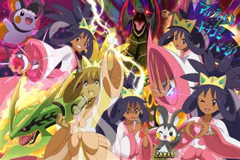 Pokemoa Emolga Garchomp Haxorus Iris Pokemon Mega Rayquaza