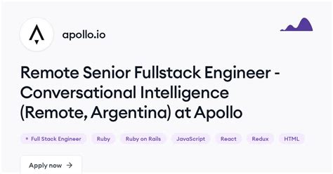 😊 Apollo Is Hiring A Remote Senior Fullstack Engineer Conversational Intelligence Remote