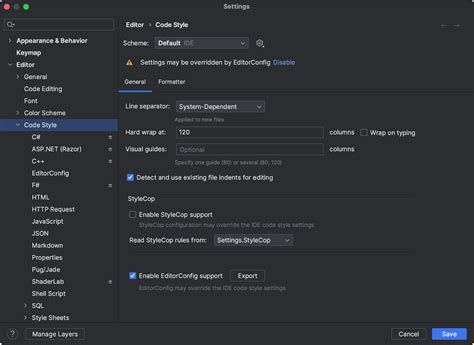 Editorconfig Code Style And Configuring Code Inspections The Net
