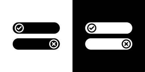 Boolean Icon Set Vector Illustrations In Black And White Solid Style Stock Illustration