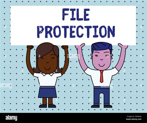 Conceptual Hand Writing Showing File Protection Concept Meaning