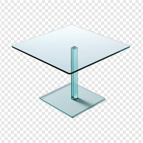 투명한 배경에 고립된 유리 테이블 무료 Psd 파일