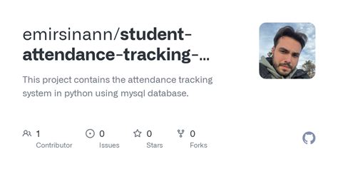 Github Emirsinann Student Attendance Tracking System This Project Contains The Attendance