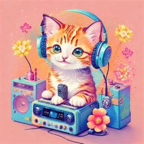 Premium Ai Image Cute Illustration Animated Cat Puss Kitty