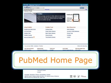 ppt searching pubmed® powerpoint presentation free download id 2000545