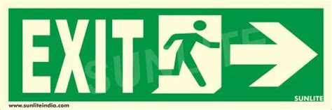 Graphics Green Exit Sign Board Shape Rectangle Dimensions X Mm At Rs In Vasai Virar