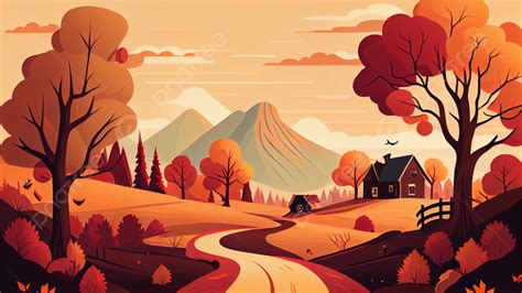 가을 풍경 먼 산 그림 배경 가을 먼 산 경치 배경 일러스트 및 사진 무료 다운로드 Pngtree