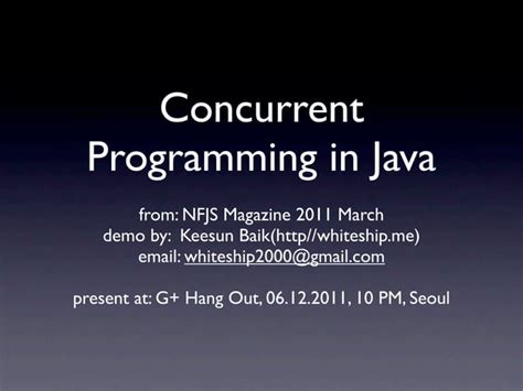 Concurrency Programming Ppt