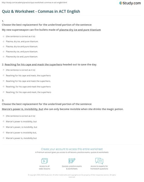 Comma Review Worksheet Comma Practice Packet Updated By