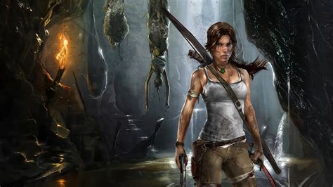Download Tomb Raider 9 Art Lara Croft Cave Wallpaper