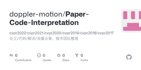 github doppler motion paper code interpretation cvpr2022 cvpr2021 cvpr2020 cvpr2019 cvpr2018