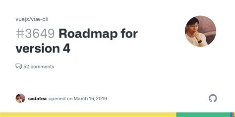 roadmap for version 4 · issue 3649 · vuejs vue cli · github