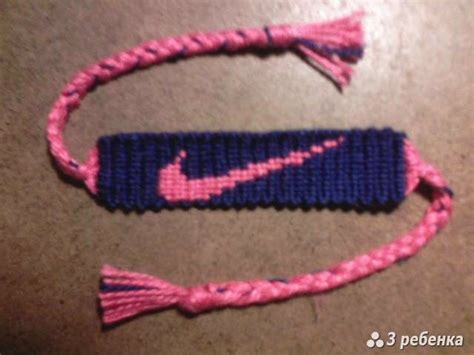 Схема фенечки прямым плетением 31265