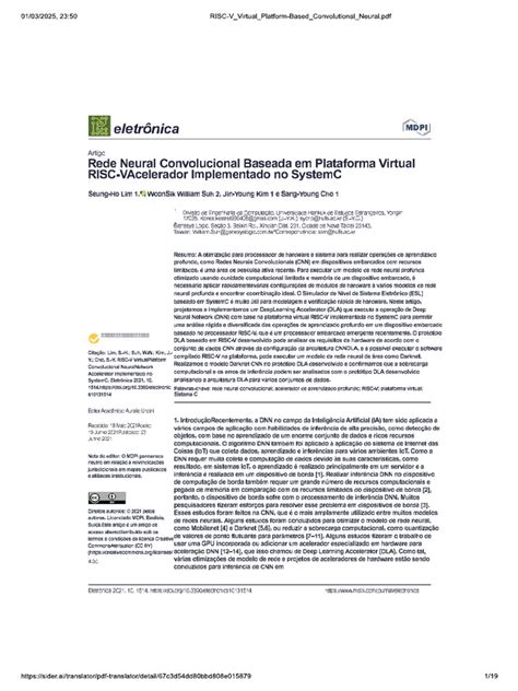 Risc V Virtual Platform Based Convolutional Neural Pdf