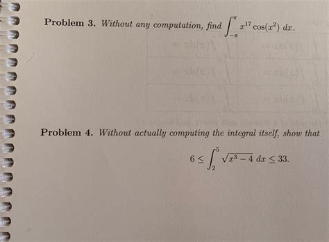 Solved Problem 3 Without Any Computation Find X17 Cosx2
