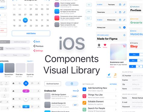 Figma IOS Components Design Kit Team Library UI Behance