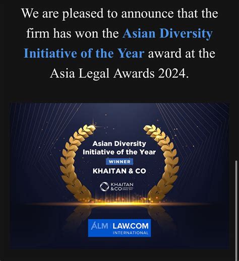 Nandini K On Linkedin Delighted To Share We Have Been Awarded The Asian Diversity Firm Of The