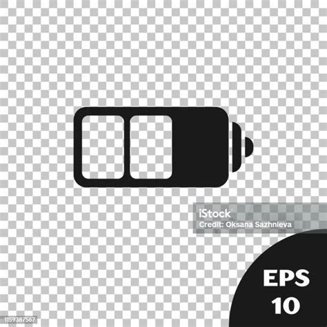 투명 한 배경에 격리 된 검은 색 배터리 충전 수준 표시기 아이콘입니다 벡터 일러스트레이션 0명에 대한 스톡 벡터 아트 및 기타 이미지 Istock