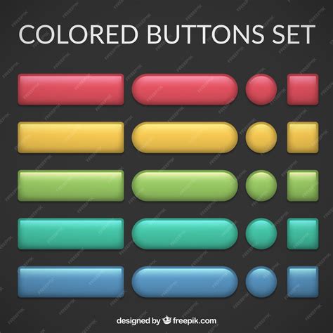 Premium Vector Colors Buttons Set