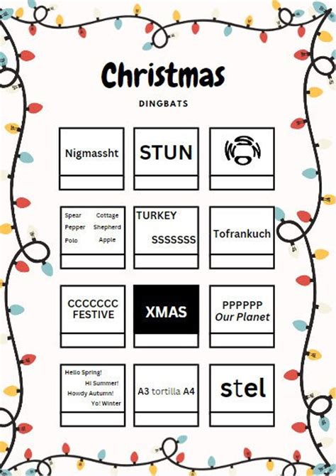 Free Printable Holiday Brain Teasers Free Printables