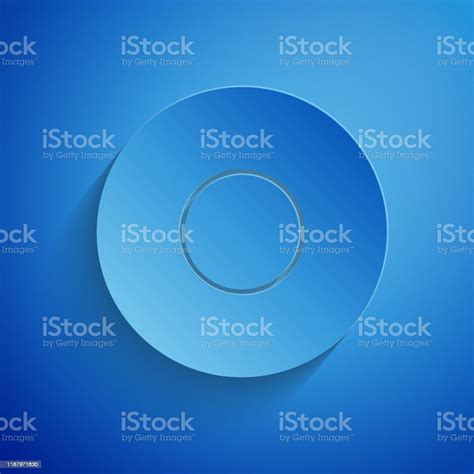 파란색 배경에 격리 된 종이 잘라 플레이트 아이콘입니다 칼 기호입니다 레스토랑 간판입니다 종이 아트 스타일입니다 벡터 일러스트레이션 그릇에 대한 스톡 벡터 아트 및 기타