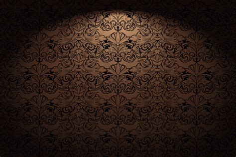 로얄 빈티지 고딕 양식의 수평 배경 골드 브론즈 캐러멜 클래식 바로크 무늬가 있는 초콜릿 로코코 배경 주제에 대한 스톡 벡터 아트 및 기타 이미지 Istock