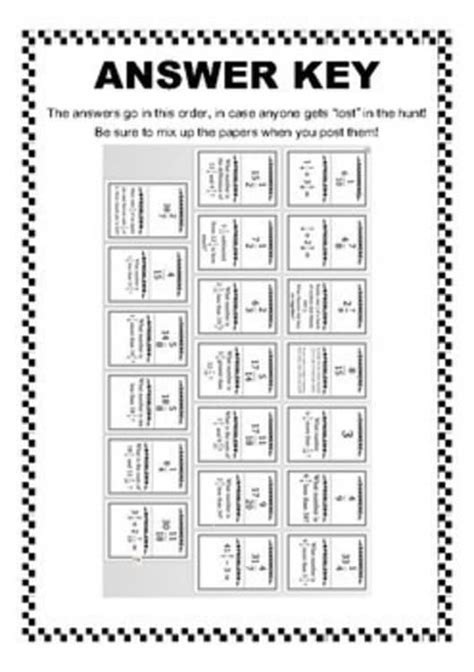 Adding And Subtracting Fractions Scavenger Hunt By The Neals Tpt