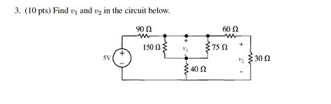Solved Find V And V In The Circuit Below Chegg Com