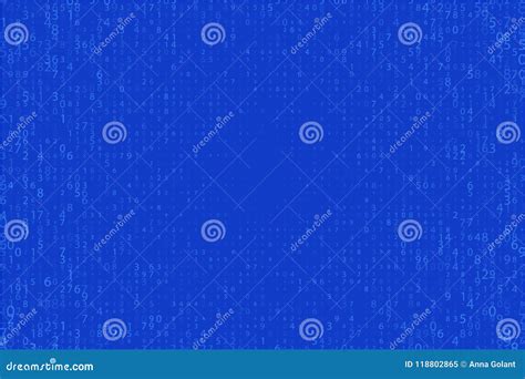 Random Numbers 0 And 1 Background In A Matrix Style Binary Code Pattern Abstract Digital