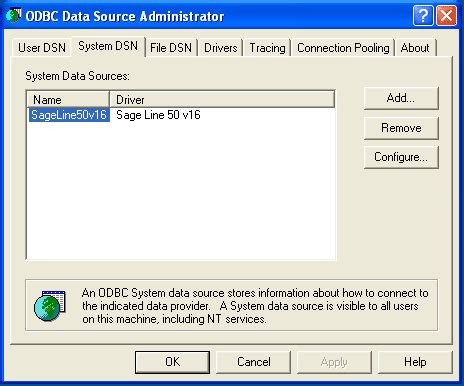 Sage Line ODBC Driver Manual Installation Penguino
