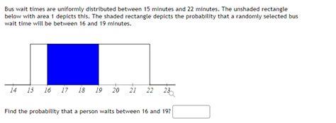 solved bus wait times are uniformly distributed between 15