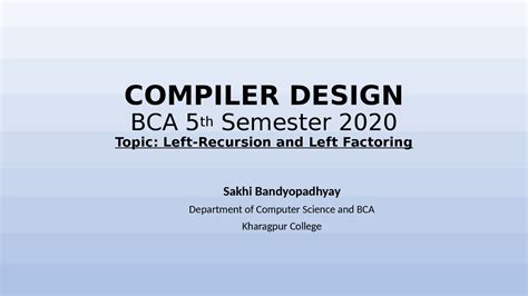 compiler design left factoring docsity