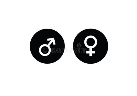 Male Female Wc Sex Stickman Icon Black Vector Men And Women Stock Vector Illustration Of