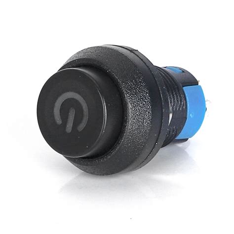 12mm Domed Head Latching Power Symbol Metal Push Button Switch Metal Push Button Switch And
