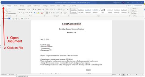 Send A Word Document As An Attachment Within Microsoft Outlook Picstructions