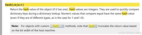 Python 常用内置函数详解（六）：hash函数 用于获取一个对象（字符串或者数值等）的哈希值python Hash Csdn博客