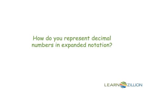 PPT How Do You Represent Decimal Numbers In Expanded Notation