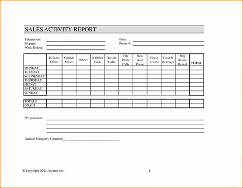 Sale Report Template Excel