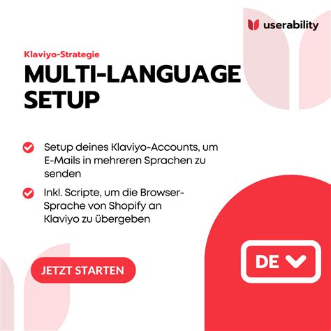 Multi Language Setup Mit Klaviyo Userability