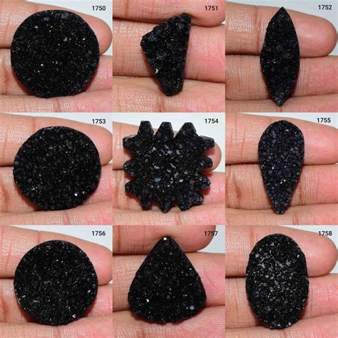 Awesome Black Agate Sugar Druzy Gemstone Black Agate Sugar Etsy Uk