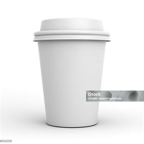 그림자와 흰색 배경에 고립 된 빈 커피 컵 3d 렌더링 커피잔에 대한 스톡 사진 및 기타 이미지 커피잔 종이 커피잔 흰색 Istock