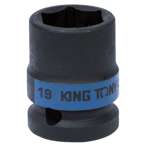 Торцевая ударная шестигранная головка 1/2", 19мм KING TONY (453519M ...