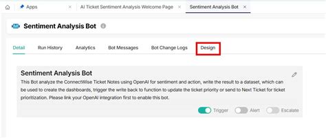 Activating And Editing The Sentiment Analysis Bot Mspbotsai