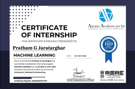 🌟 Thrilled To Announce That Ive Completed My Internship In Machine