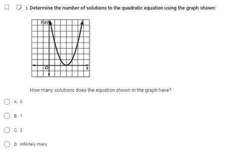 3 Determine The Number Of Solutions To The Quadratic Equation Using The