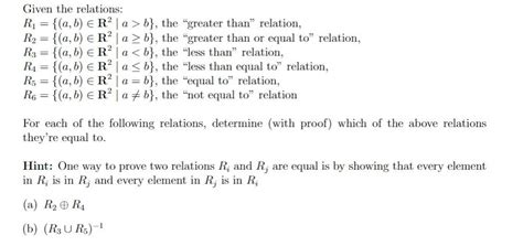 solved given the relations r1 { a b erp a b} the
