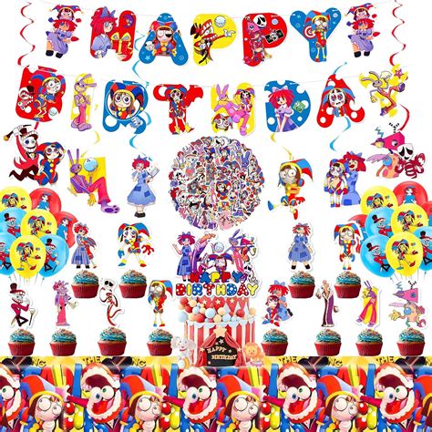 95 Pieces Cartoon Birthday Party Supplies The Amazing