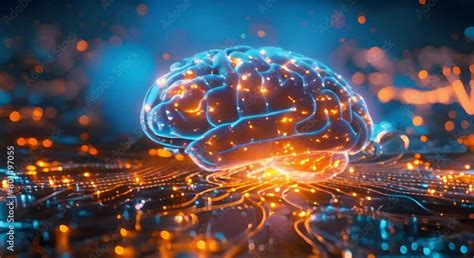 Bioluminescent Neural Network Image Symbolizes Futuristic Direct Neural