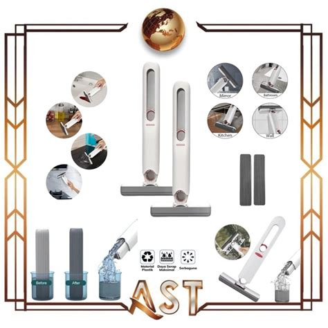 Jual Mini Mop Portable Pel Minimop Lap Meja Jendela Kaca Ceramic Alat Lipat Spon Busa Shopee