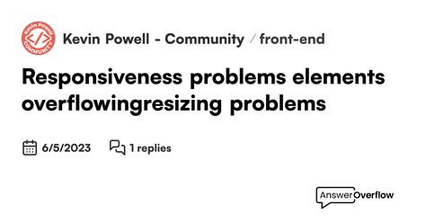Responsiveness Problems Elements Overflowingresizing Problems